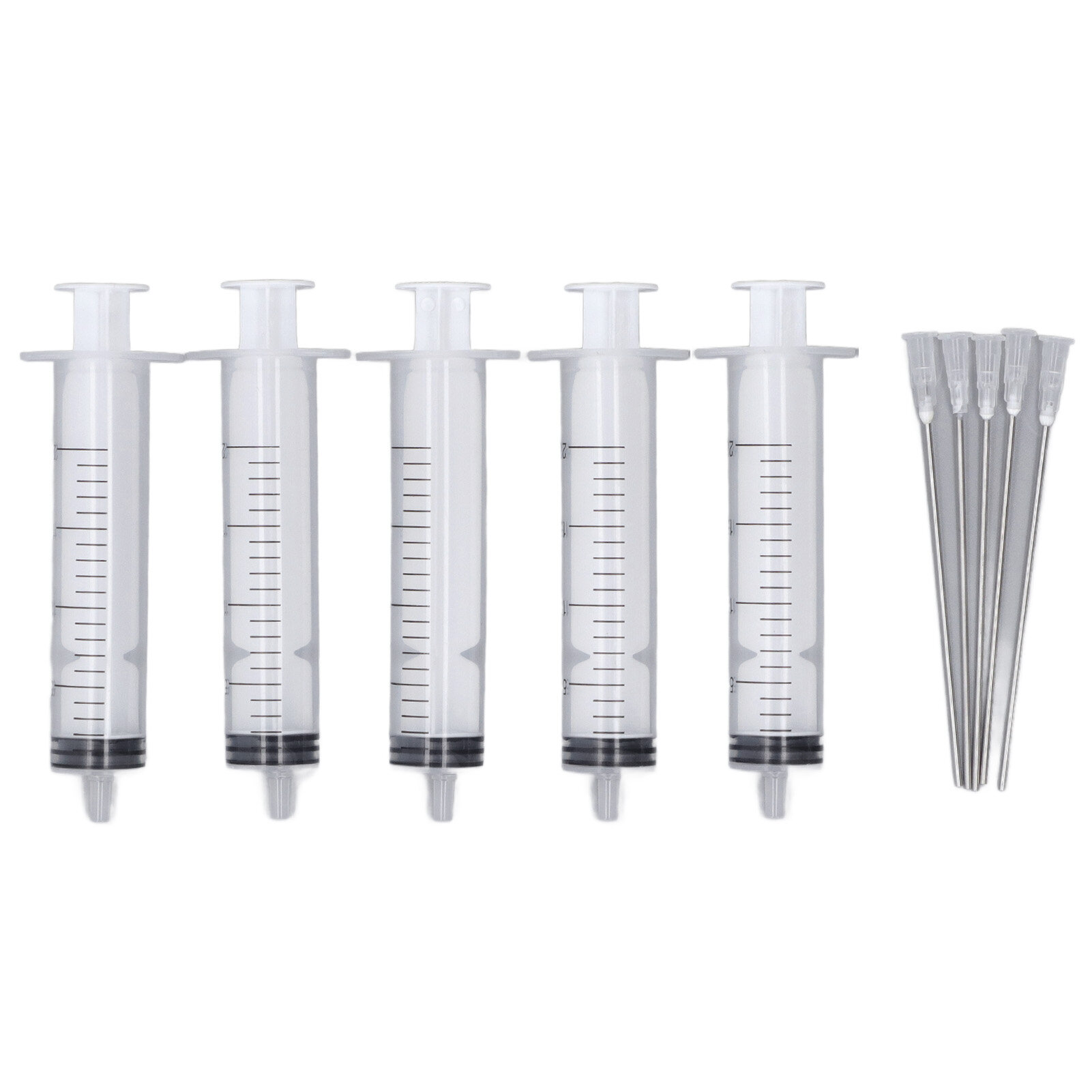 Набор инструментов для заправки чернильных картриджей струйного принтера, 5 шприцев по 20 мл с плоской иглой 10 см, для офиса.