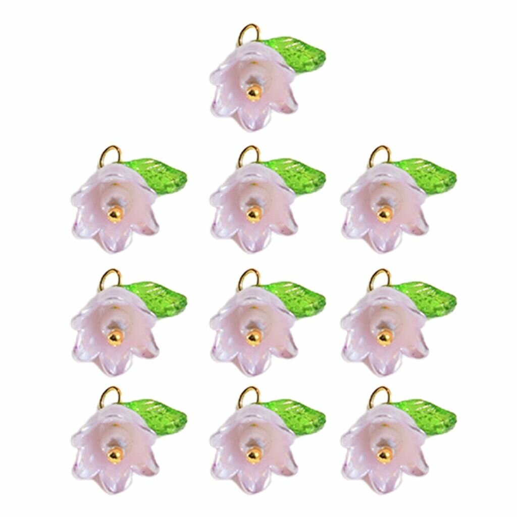 10 шт. жемчуг колокольчик орхидеи кулон стереоскопический лист цветок подвеска для DIY ожерелье браслет серьги ювелирные аксессуары