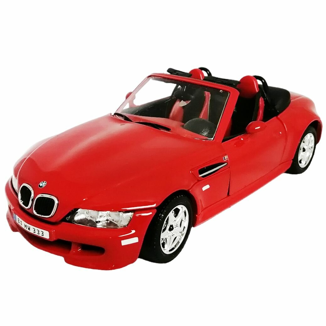 BMW M Roadster 1996 Bburago 1:24 коллекционная масштабная металлическая машинка кабриолет red