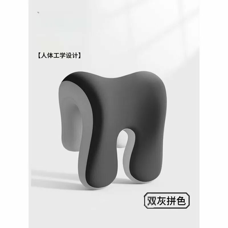 Подголовник офисный, регулируемый, полиэстер, чёрный, 25 x 28 x 18 см