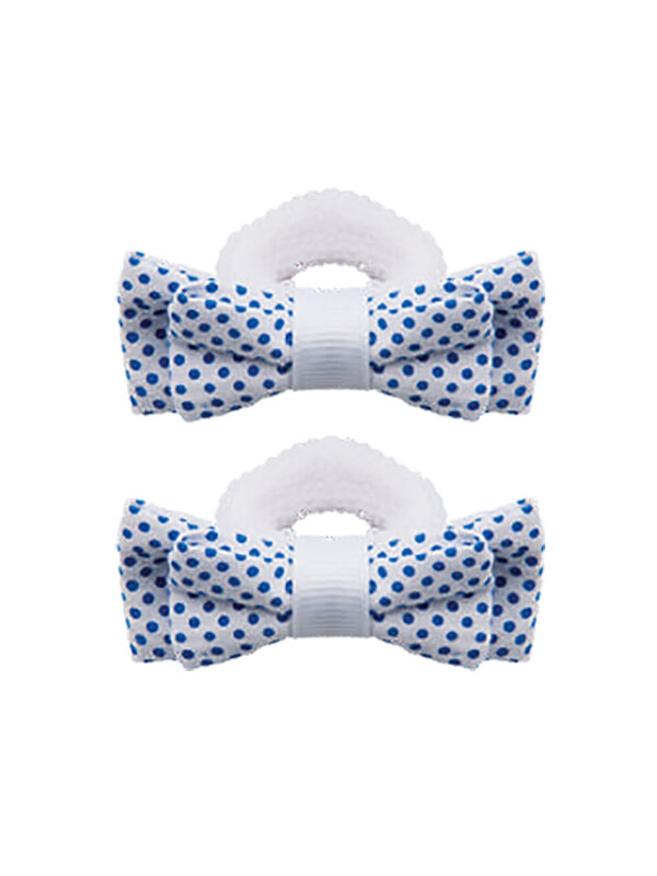 Заколка-бантик с толстой резинкой белый 2 шт