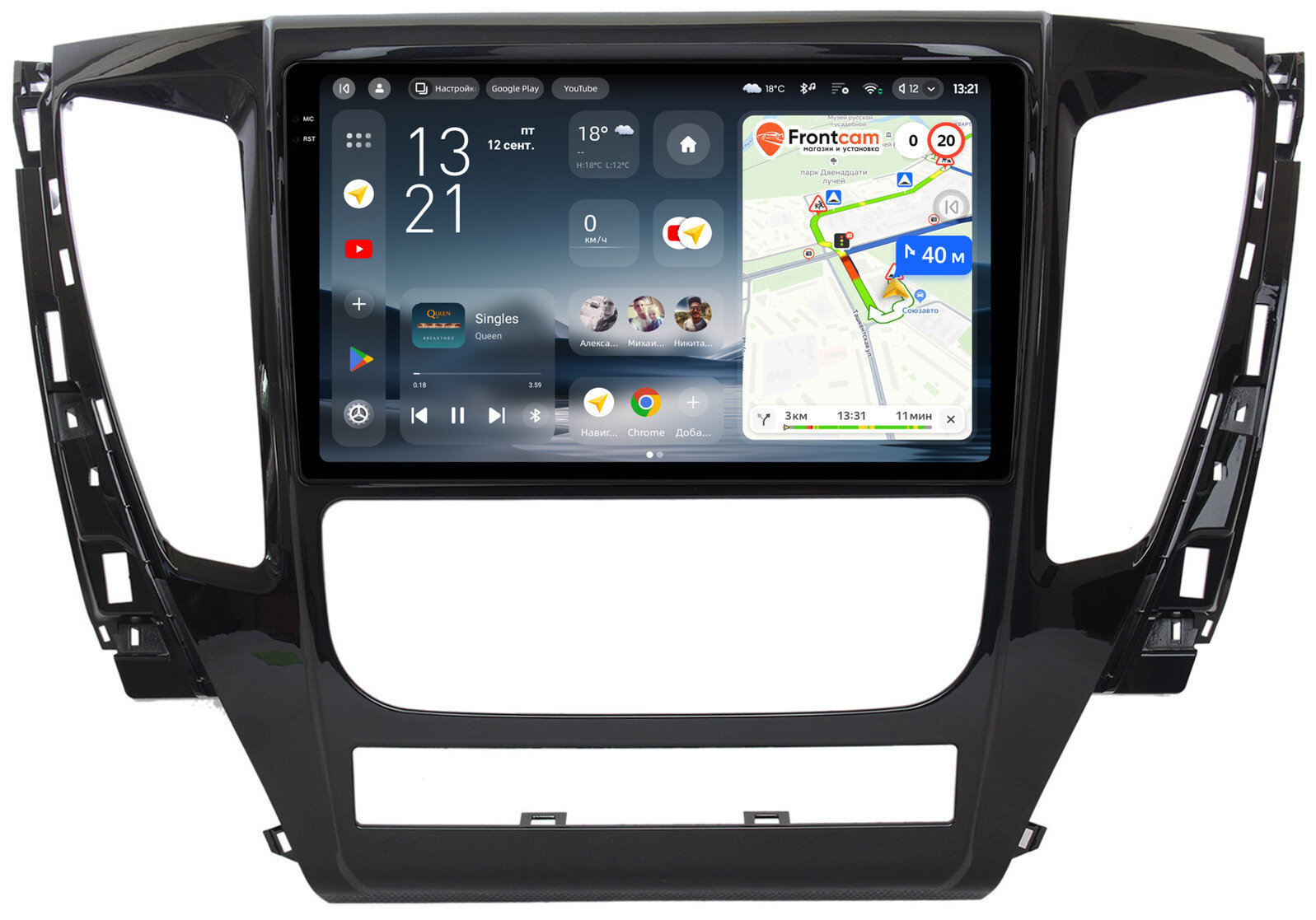 Штатная магнитола Mitsubishi Pajero Sport 3, Montero Sport 3 2015-2019 (авто с АКПП) Teyes CC4 Pro 2K 8/128 9.5" RM-9155 Android 13 (4G-SIM, DSP, QLed