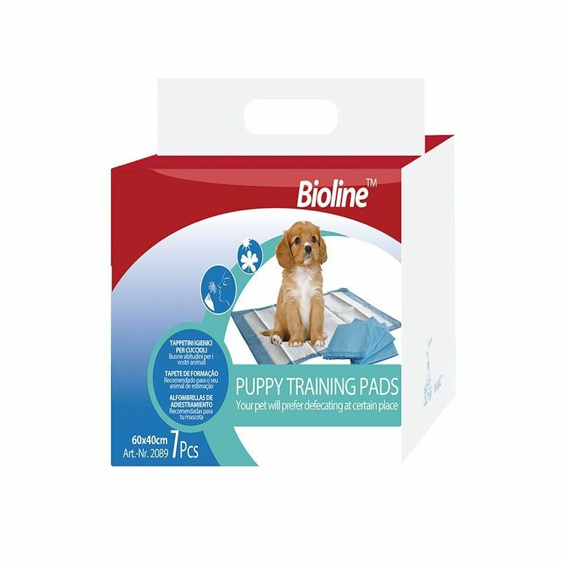 Bioline. Впитывающие пелёнки для приучения щенков к туалету. 60х40см. 7 шт