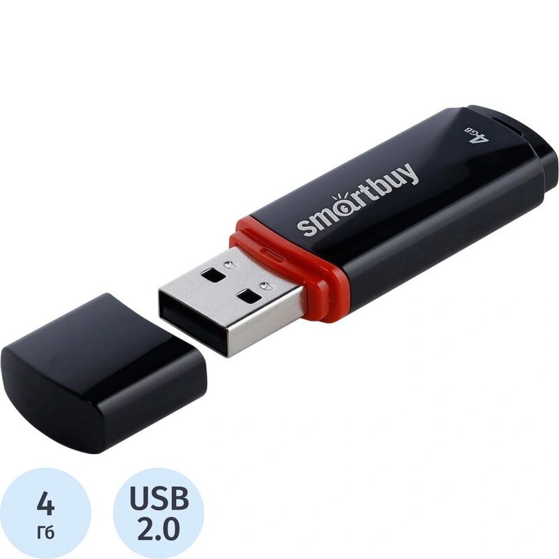 Флеш-память Smartbuy UFD 4GB Crown Black (SB4GBCRW-K)