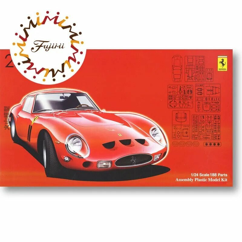 Сборная модель Машинка Fujimi-12337D 1/24 Ferrari 250 GTO with engine internal structure car model kit