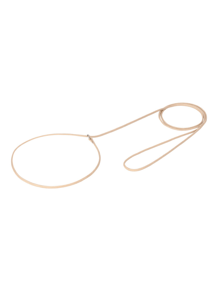 Поводок-удавка с кольцом для собак ZooOne, круглый, ширина 3 мм, длина 150 см (слоновая кость), 74-2395