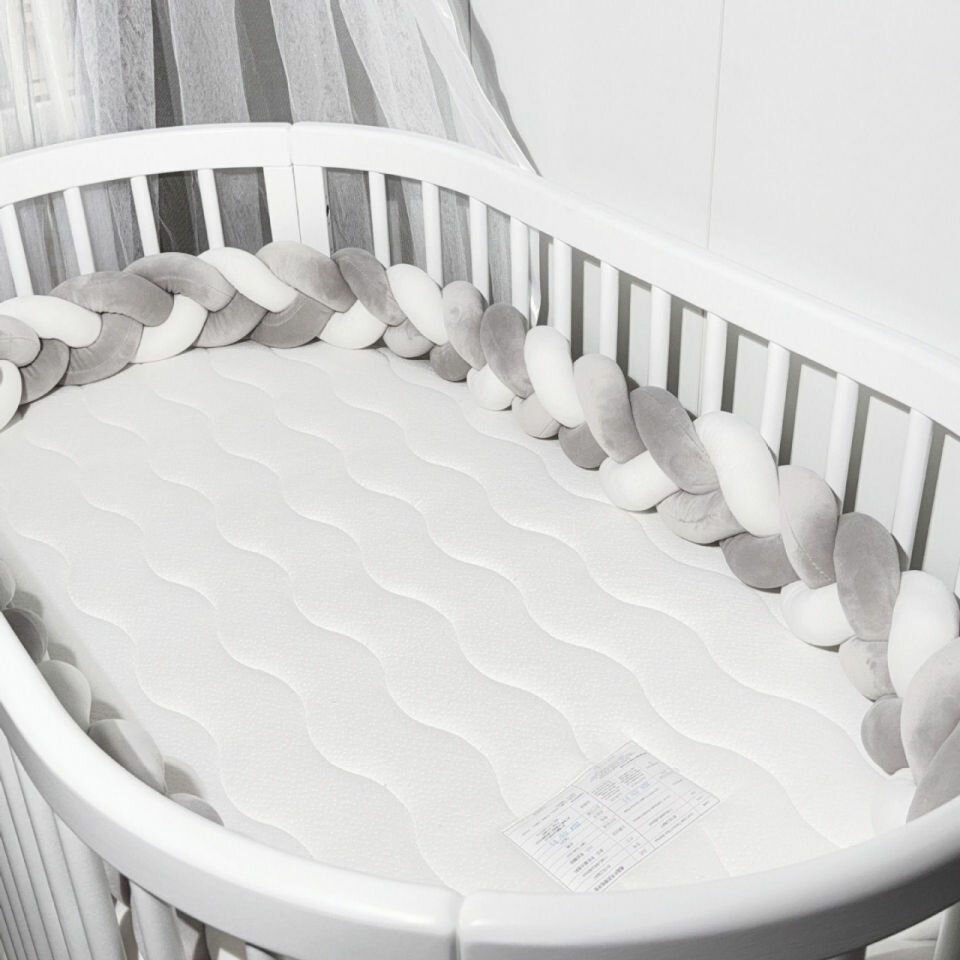 Бортики в кроватку для новорожденных Бортик Косичка В Кроватку 240x10CM