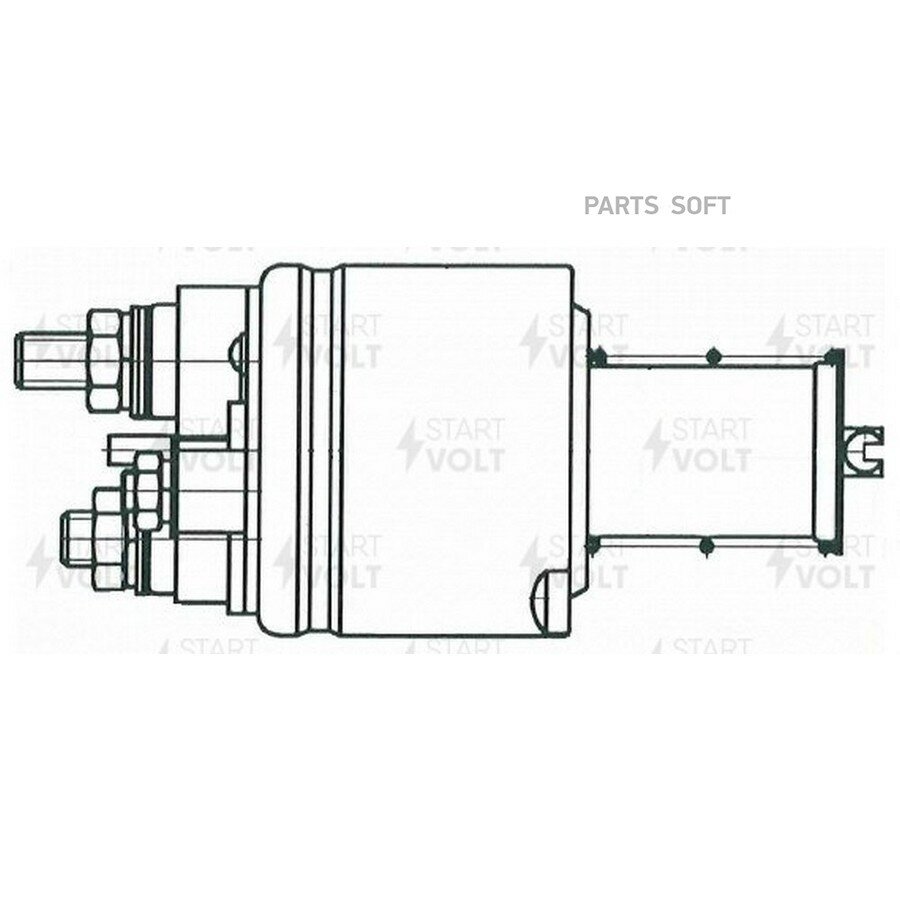 Реле втягивающее стартера для а. м Ford Focus II 04-, Focus III 10- 1.6i тип VALEO VSR1015 от официального дистрибьютора, STARTVOLT, артикул VSR1015