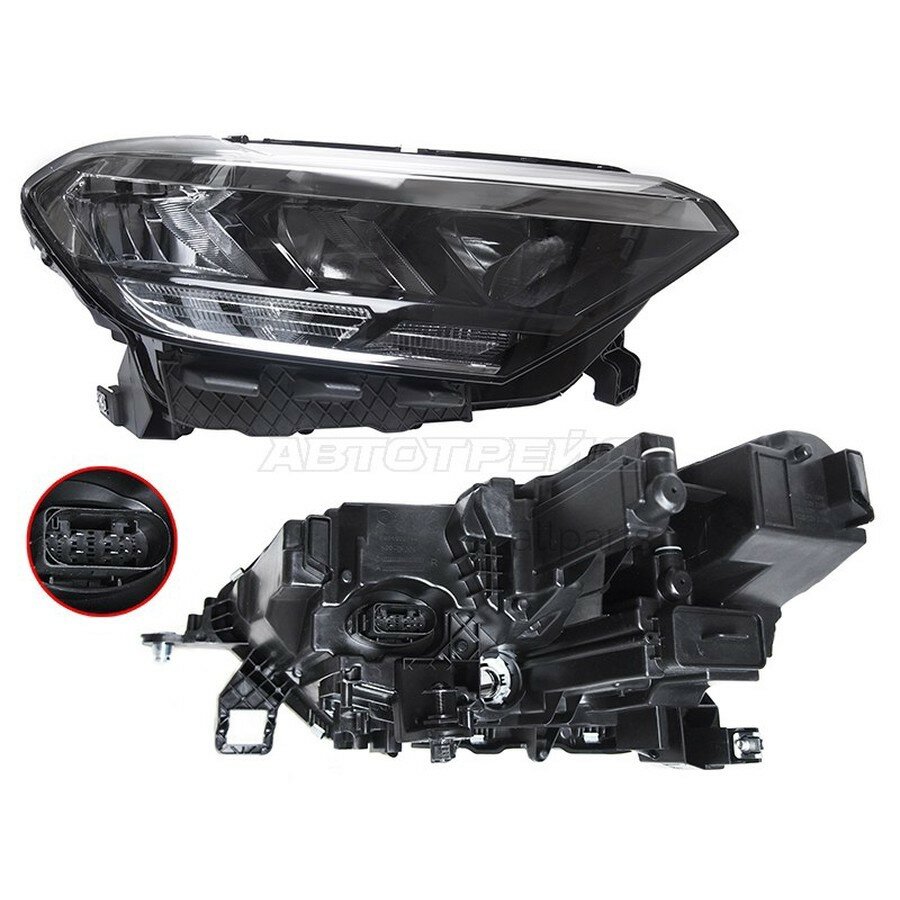 SAT ST-441-11N9MR Фара Volkswagen Polo 20-22 (Справа/ LED/ ДХО/ С электрокорректором)