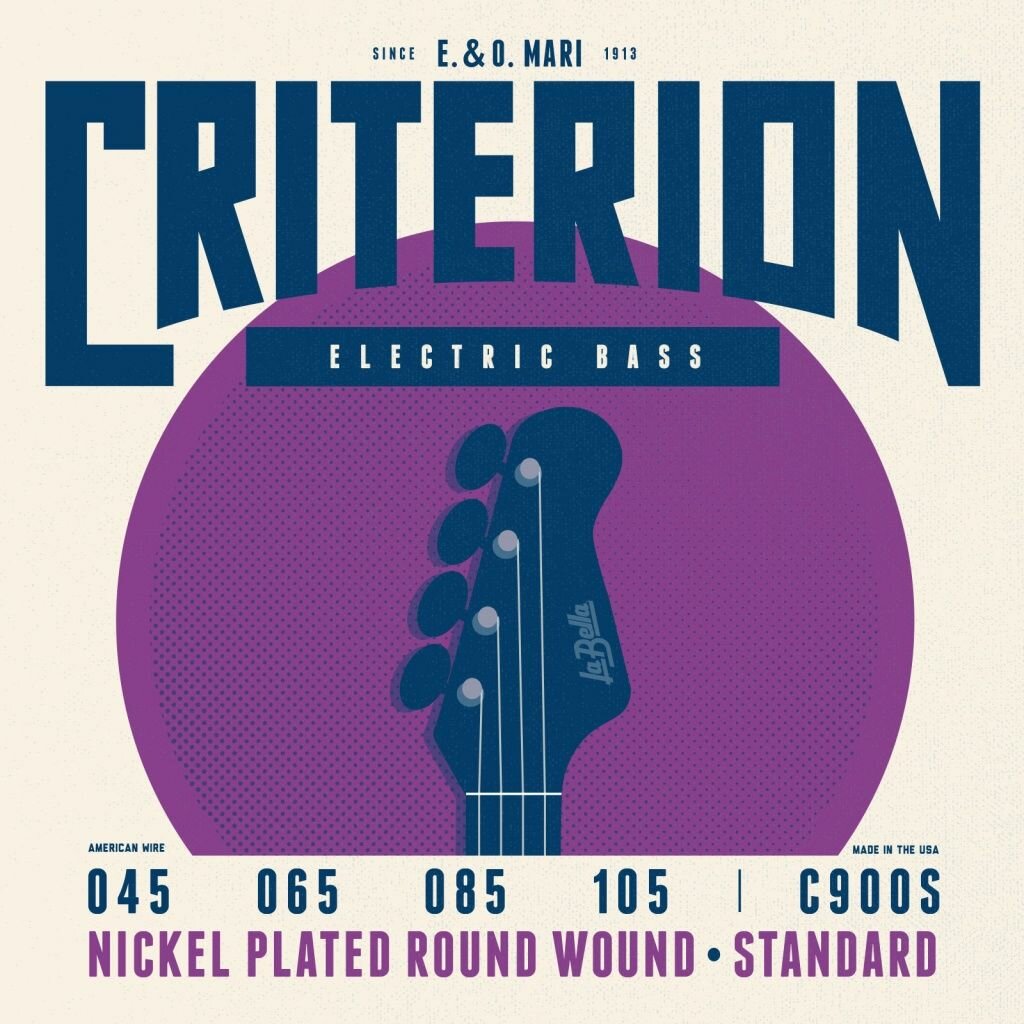 C900S Criterion Комплект струн для бас-гитары, никелированные, 45-105, La Bella