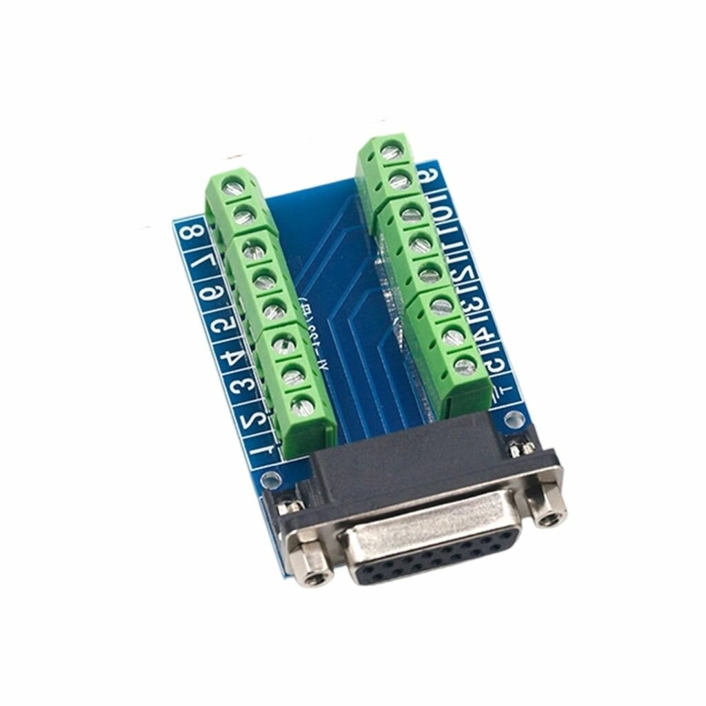 Последовательный порт DR15 к клеммной розетке, 15-контактная клеммная плата адаптера