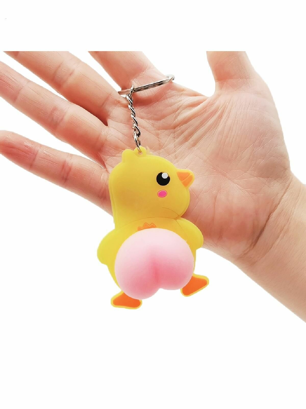 Игрушка антистресс, Мультяшная кукла-Брелок для ключей-Маленький Желтый Цыпленок