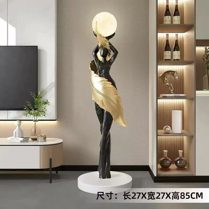 Торшер "Elegant Light Girl Art", смола, LED, сенсорное управление,85cm