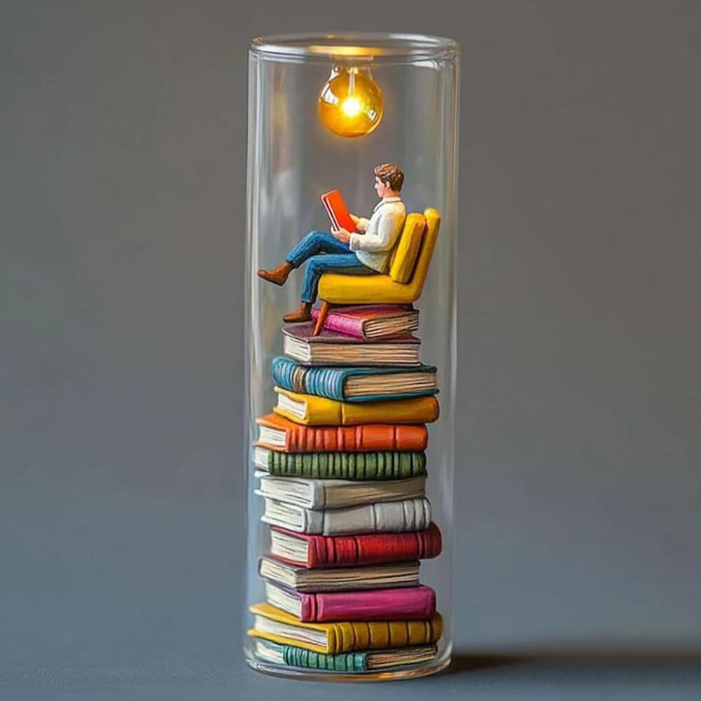 Светодиодный ночной светильник для чтения мини-книг, фигурок, ламп, библиотечных статуэток