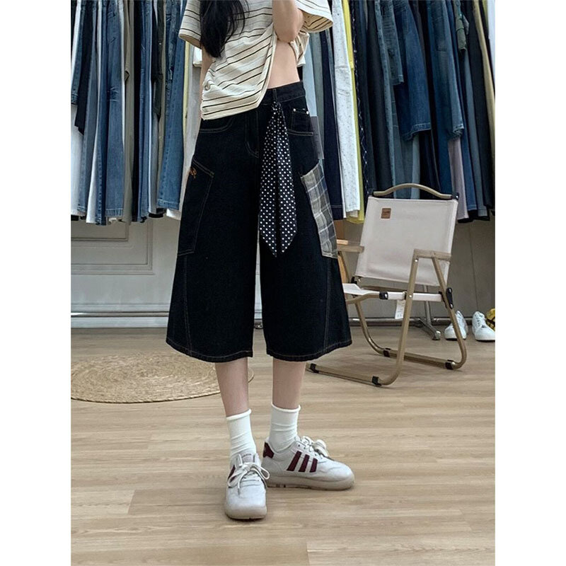 LI Mall Унисекс джинсы скейтбординг рваные пустынный стиль прямые деним