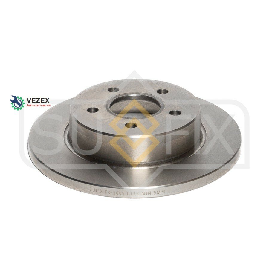 SUFIX FX1009 Диск тормозной невентилируемый (265x11) | зад прав/лев | Ford Focus II 1.4-2.0D 04-12 / C-Max 1.6-2.0D 03-10