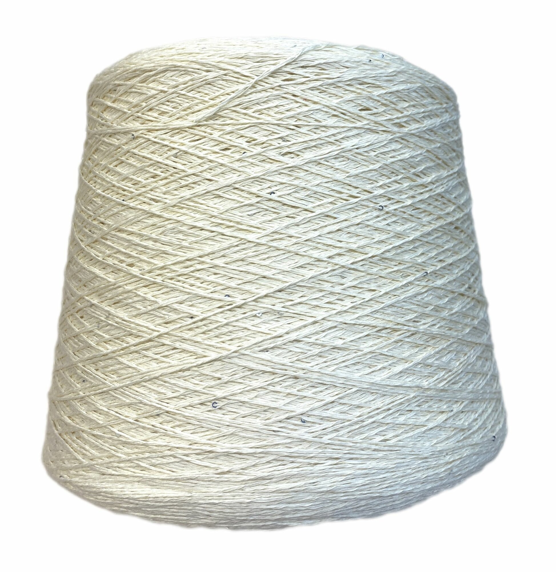 Пряжа на бобине (Италия - 270г) 83% хлопок с пайетками 14% кашемир 3% п/л 100г-500м