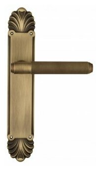 Дверная ручка Venezia "EXA ZIG" на планке PL87 матовая бронза