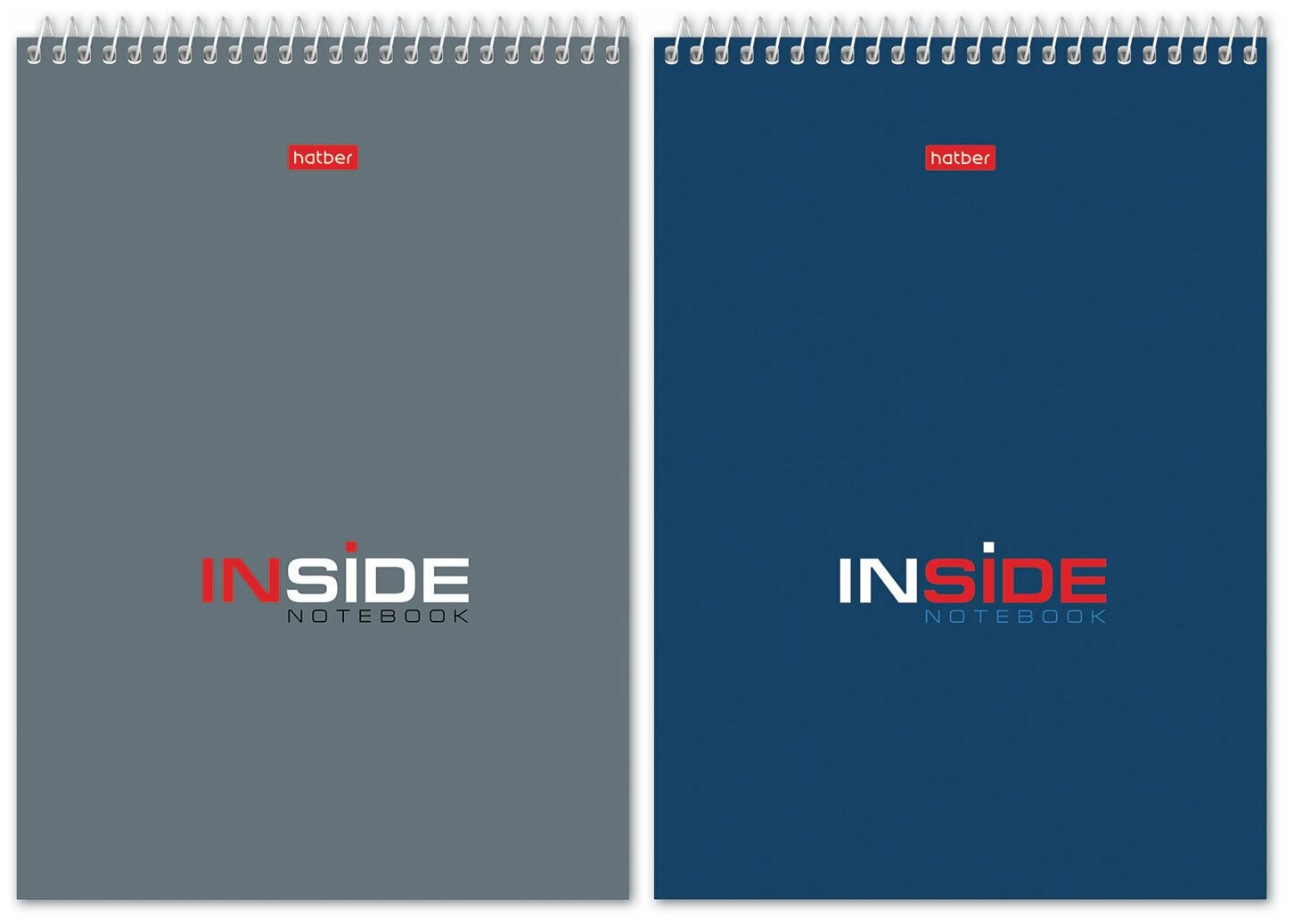 Блокнот А5 145х205 мм, 80 л, гребень, картон, жесткая подложка, клетка, HATBER, "INSIDE" ("Офисный"), 004881, 80Б5В1гр (цена только за 1 шт.)