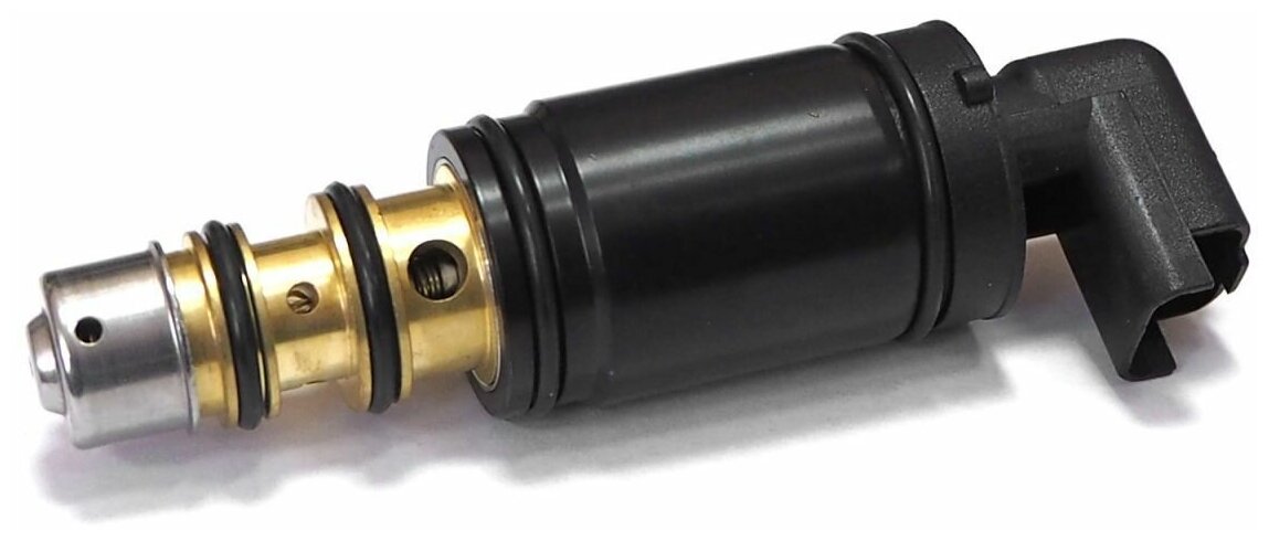 Управляющий клапан компрессора кондиционера Denso 6SEU, 7SEU с направляющей - угловой разъем