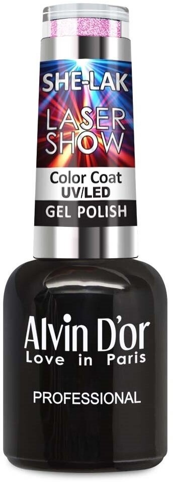Alvin D'or, Гель-лак для ногтей She-lak Laser Show тон 6907 фиолетовый