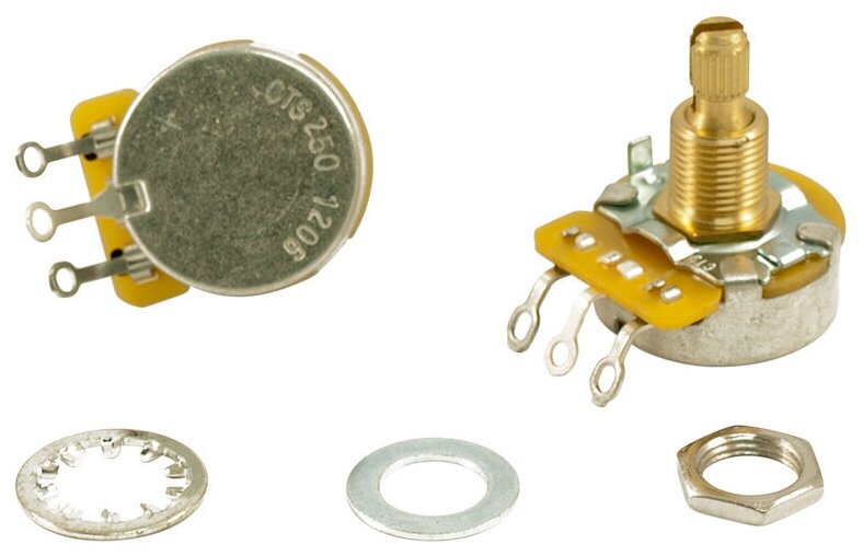 CTS 450-250-20 потенциометр A250K, резьбовая часть 9.5 мм