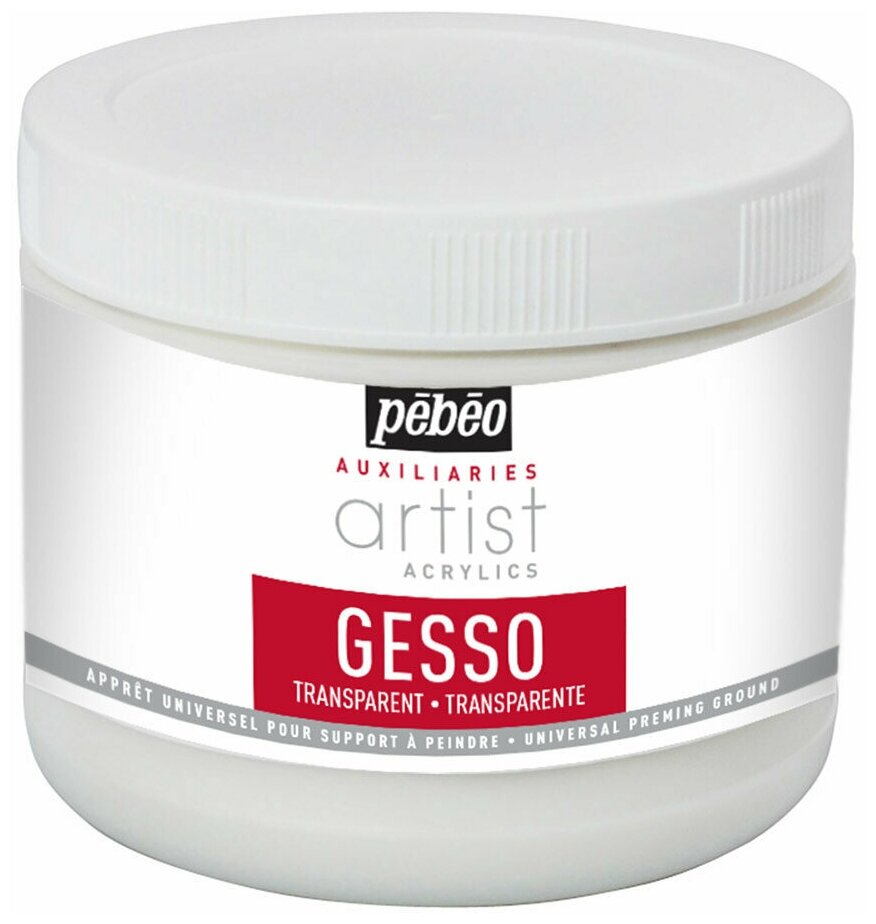 Грунты PEBEO Грунт акриловый прозрачный Gesso Studio 523850 500 мл .