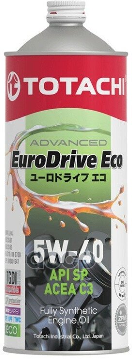 TOTACHI Масло Моторное Totachi Eurodrive Eco Fully Synthetic 5W-40 1Л