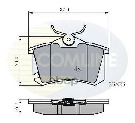 Колодки тормозные дисковые | зад прав/лев | Comline арт. CBP01761