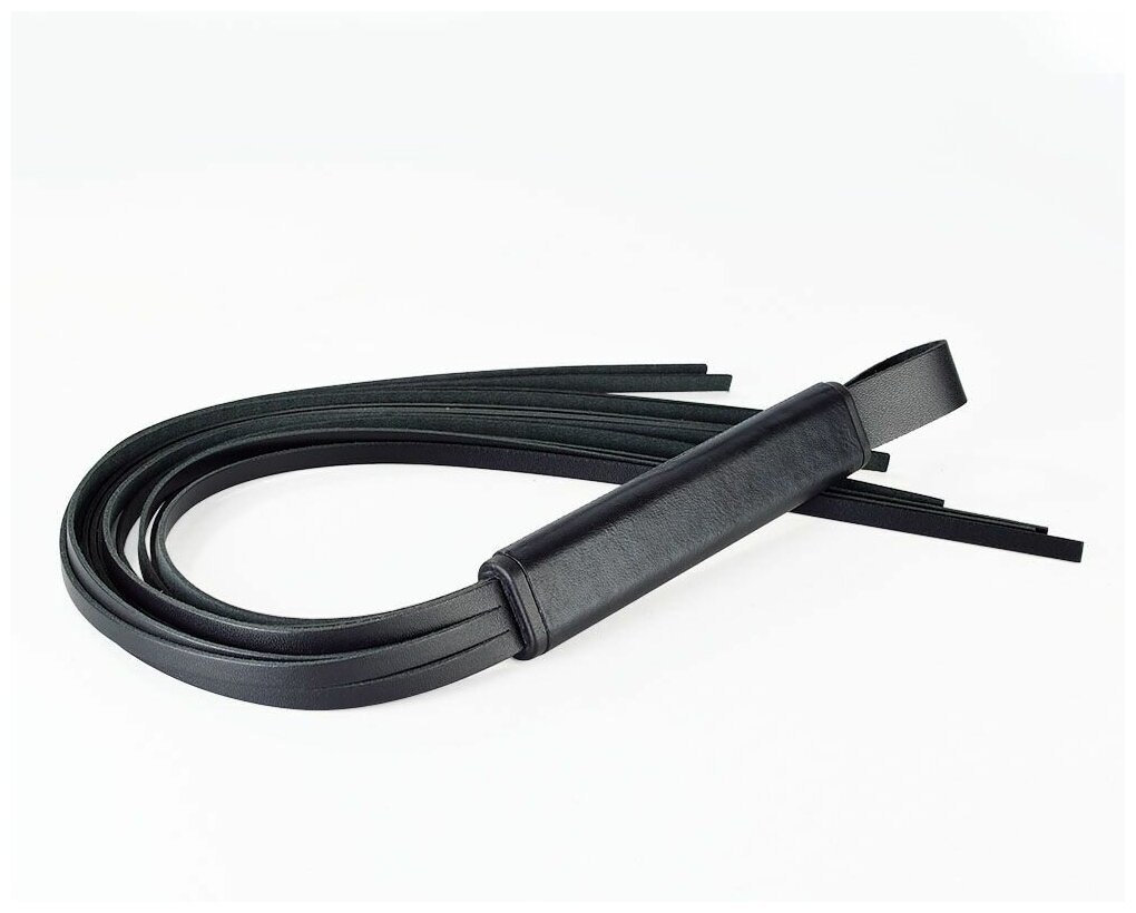 Черная кожаная плеть Клео - 60 см. Производитель - Sitabella.