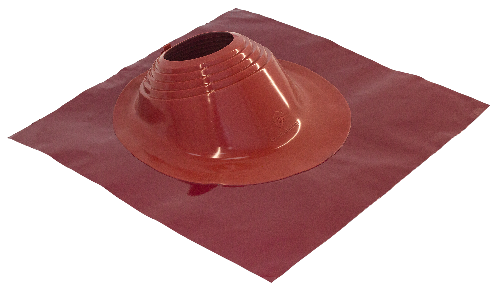 Уплотнитель дымохода кровельный угловой №1, силикон 75 х 200 красный