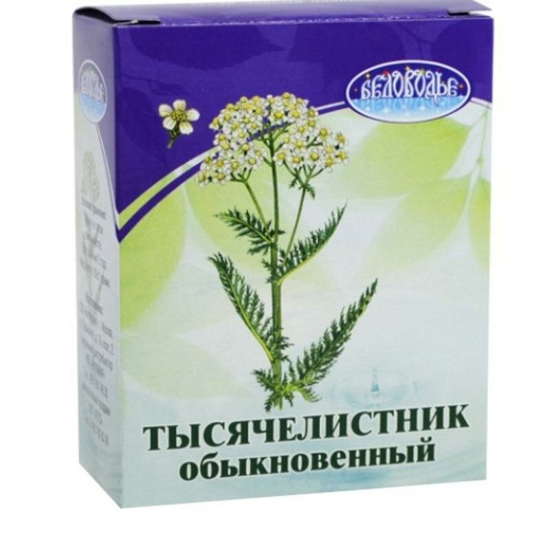 Тысячелистник, трава, коробка, беловодье, 50 г