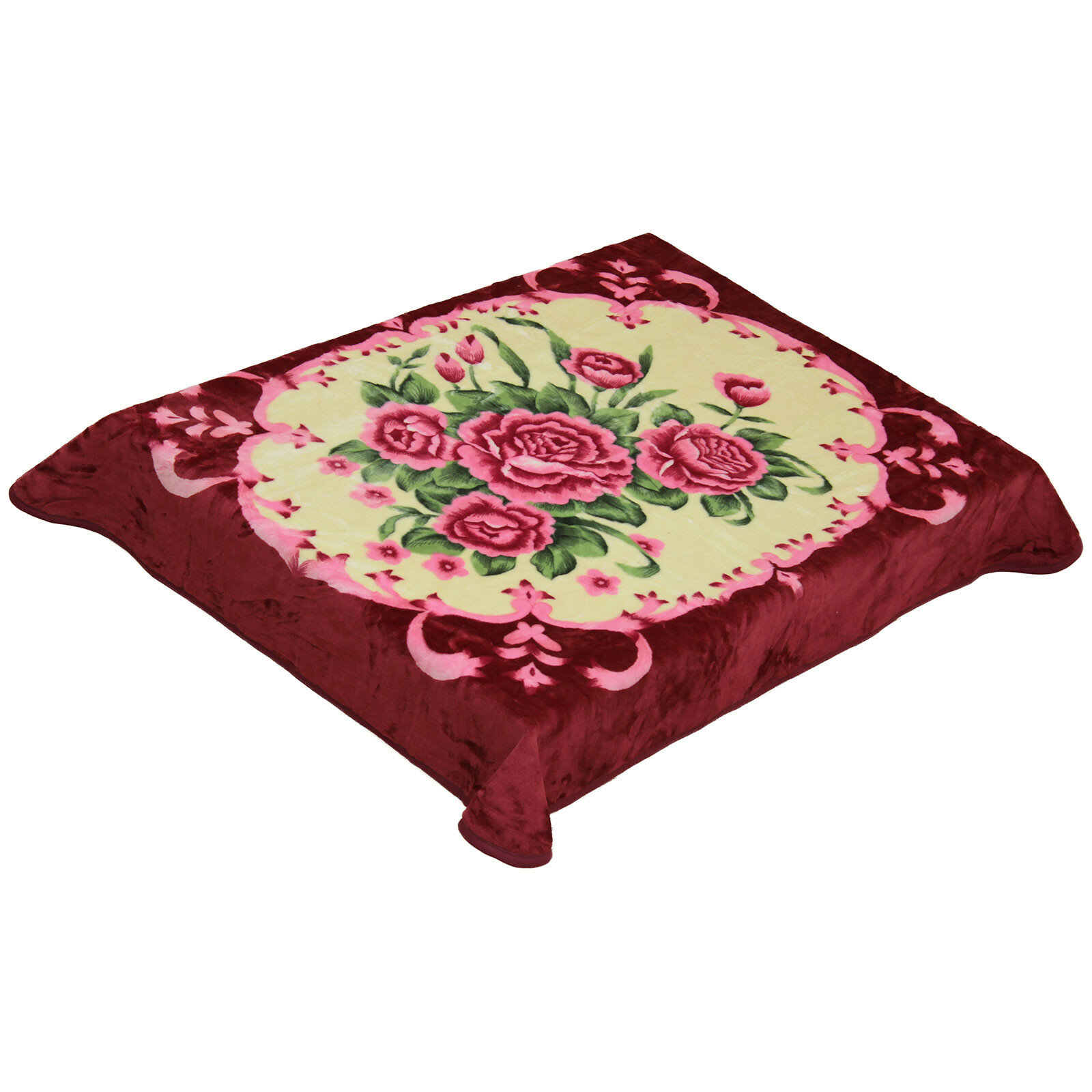 Пледы и покрывала Smoon Плед "Кофейная роза" красный 200x240 евро Смун