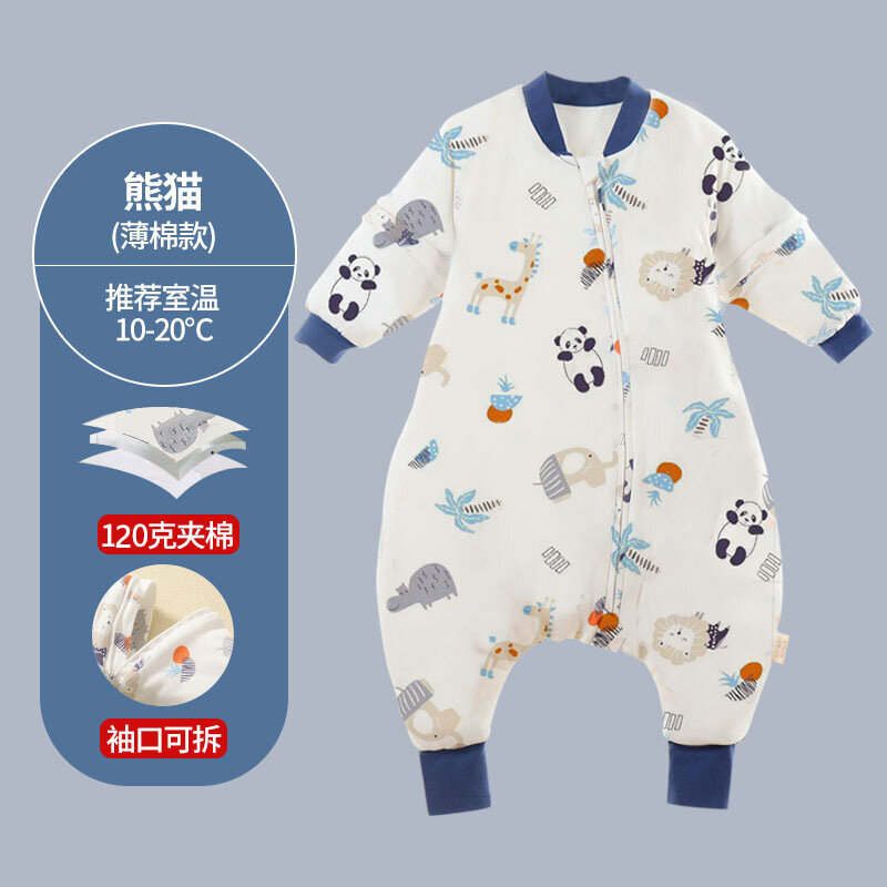 Спальный мешок "Панда", для младенцев, термостатический, с рукавами, 70 см