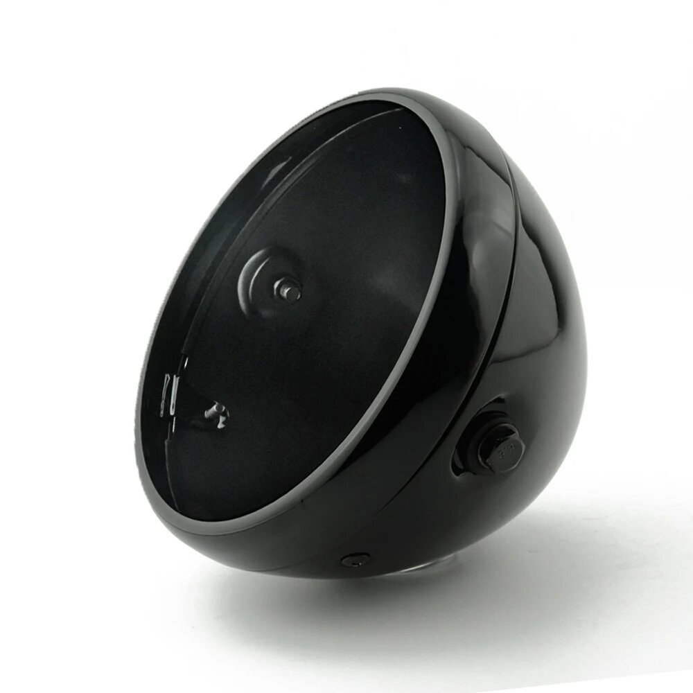 Велосипедный мотоциклетный 7-дюймовый наружный корпус светодиодный винтажный головной светильник ведро для крепления 7-дюймовый чехол для ходовых огней корпус для Кафе Racer Черный, Black