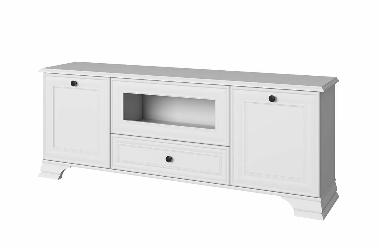 ТВ тумба Anrex Тиффани / Tiffany RTV 1V2D1S белый, 164х37х62 см