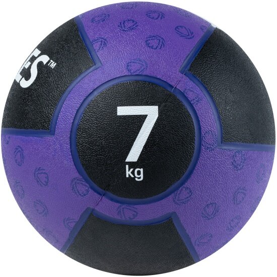 Медбол Torres 7 кг, AL00237, диаметр 25,4 см, фиолетово-черный