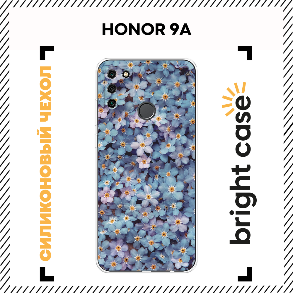 Силиконовый чехол на Honor 9A / Хонор 9А с принтом Поле незабудок