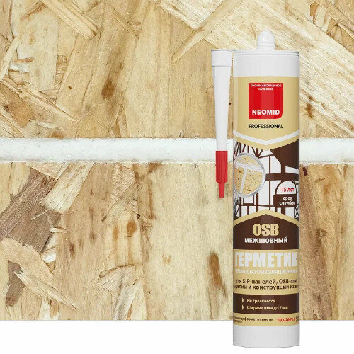 Neomid Герметик строительный для OSB-плит и деревянных поверхностей Неомид (310 мл.) картридж (белый)