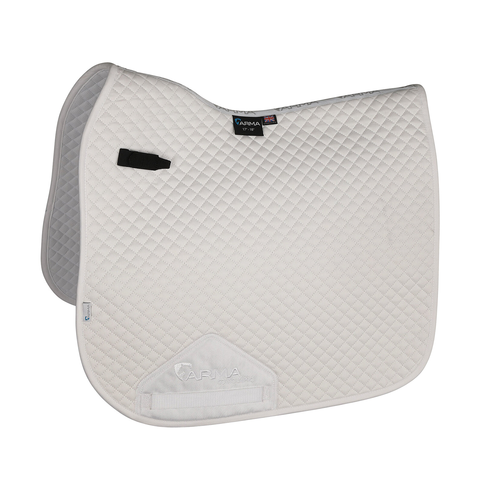 Вальтрап для лошади выездковый ARMA, белый, 17'-18'(56см) (Великобритания)
