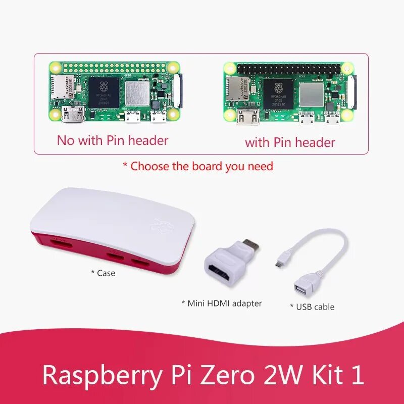 Raspberry Pi Zero 2W Kit 1, Zero 2W