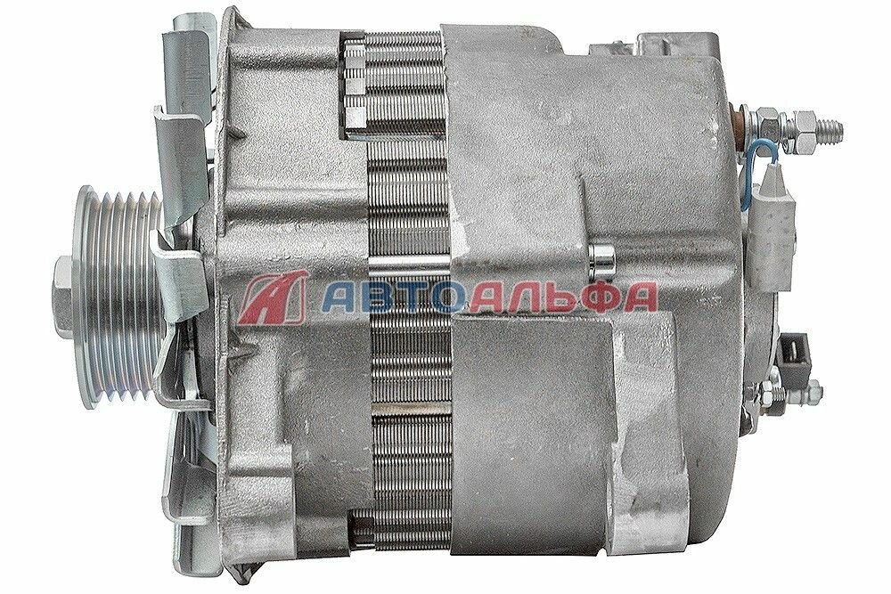 Генератор 28В 90А КАМАЗ Евро 2,3 дв. КАМАЗ 740.30, 740.31(поликлиновый шкив) шкив 6 ручейковый (прамо)