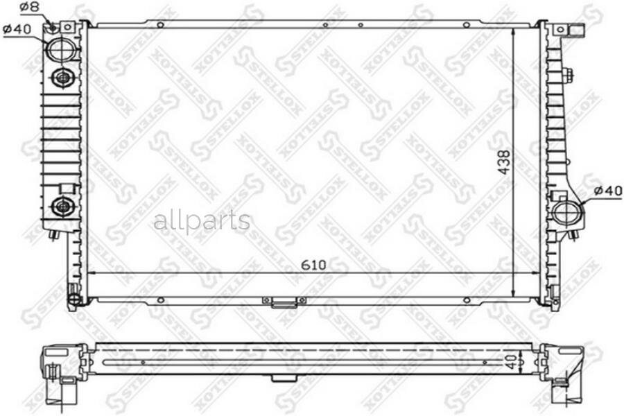 STELLOX 10-25415-SX Радиатор системы охлаждения (c АКПП)