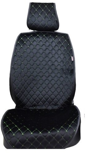 Накидка на сидение Premier ALCANTARA LUXE чёрный, зелёнаястёганая алькантара 2шт