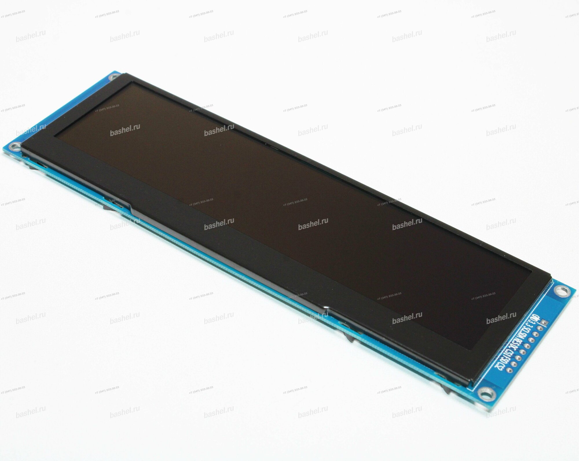 OLED 5.5" 256*64 px, зелёный (SSD1322/GT30L32S4W, SPI, 3.3В), Дисплейный модуль