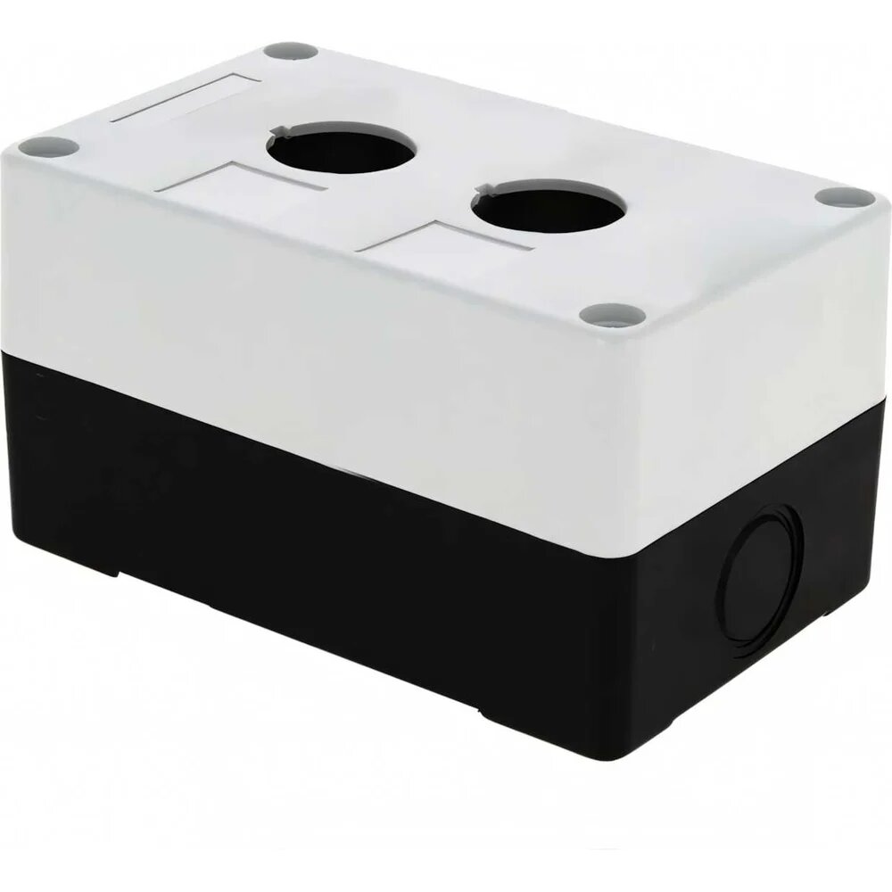Корпус силовой EKF КП102 из пластика, белый, две кнопки, защита IP54, совместимый с панелями