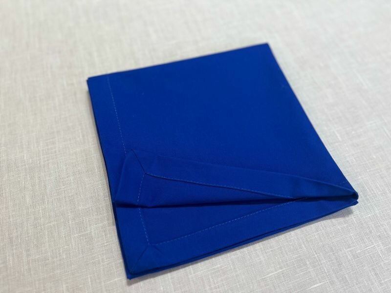 45х45 Синяя салфетка на стол 100% хлопок для сервировки Linenmill Home