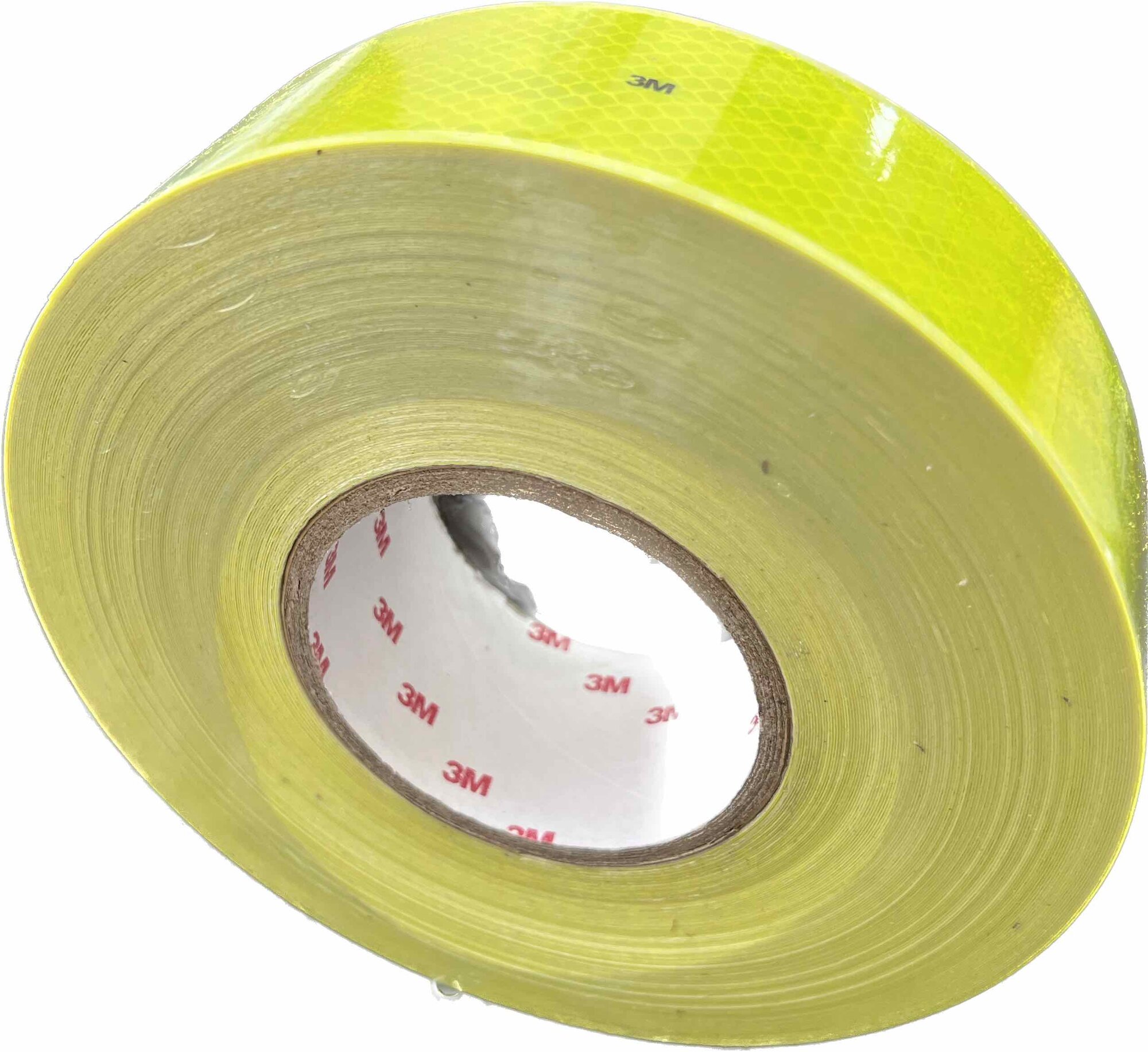 Лента светоотражающая ( 3М ) лимонная 45,7м / 50мм (Евростандарт) призматическая