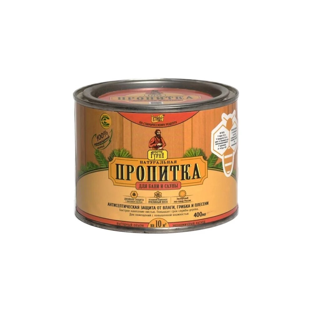 Пропитка Мастер Гурий для бань и саун, 0,4 л МГ7876, 0,4 л
