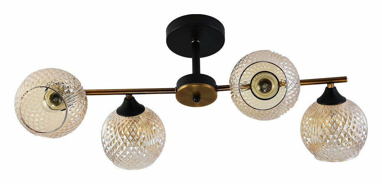Люстра на штанге 11341-0.3-04 GOLD BRONZE+BK